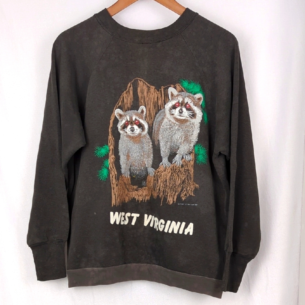 Vintage Signal 1980's West Virginia Racoon Sweatshirt - Gem